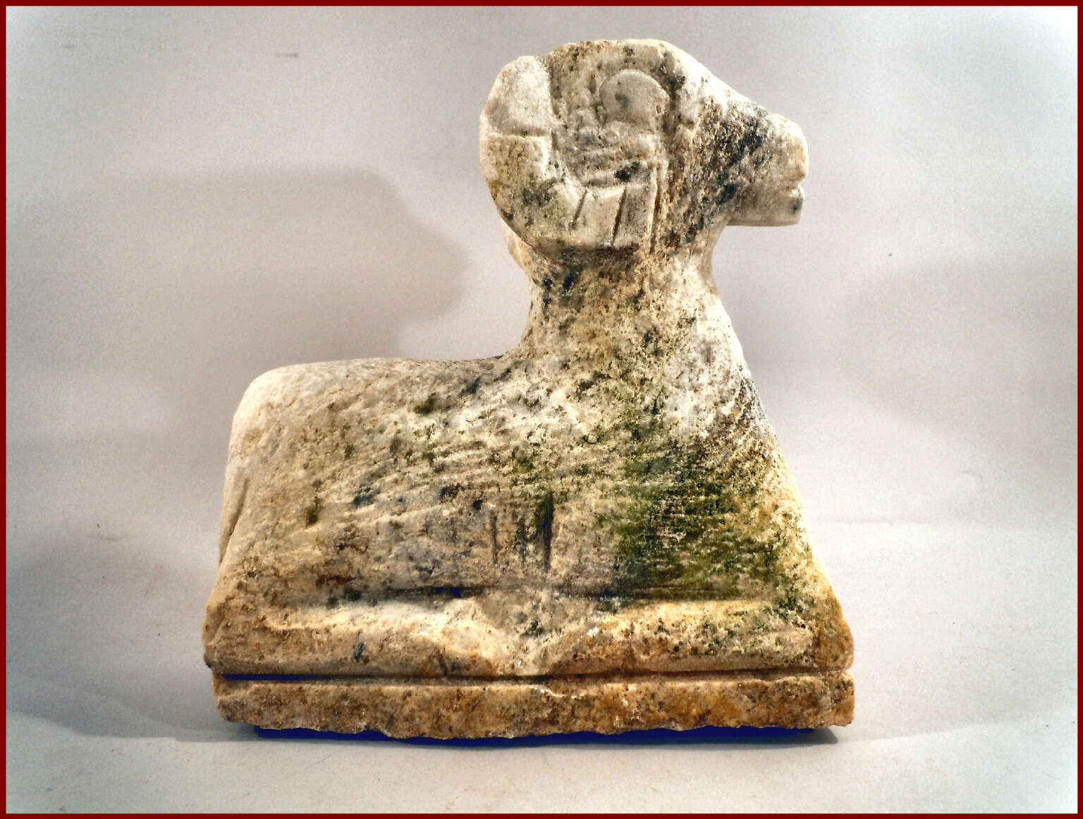 FOLK CARVED STONE RAM – American Antiques