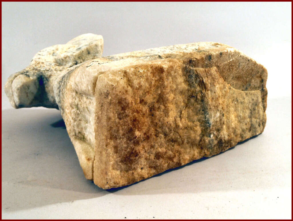 FOLK CARVED STONE RAM – American Antiques