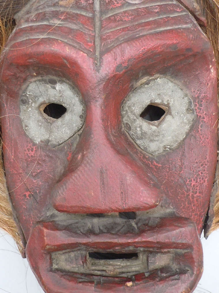 IROQUOIS FALSE FACE MASK & SACRED TURTLE RATTLE – American Antiques
