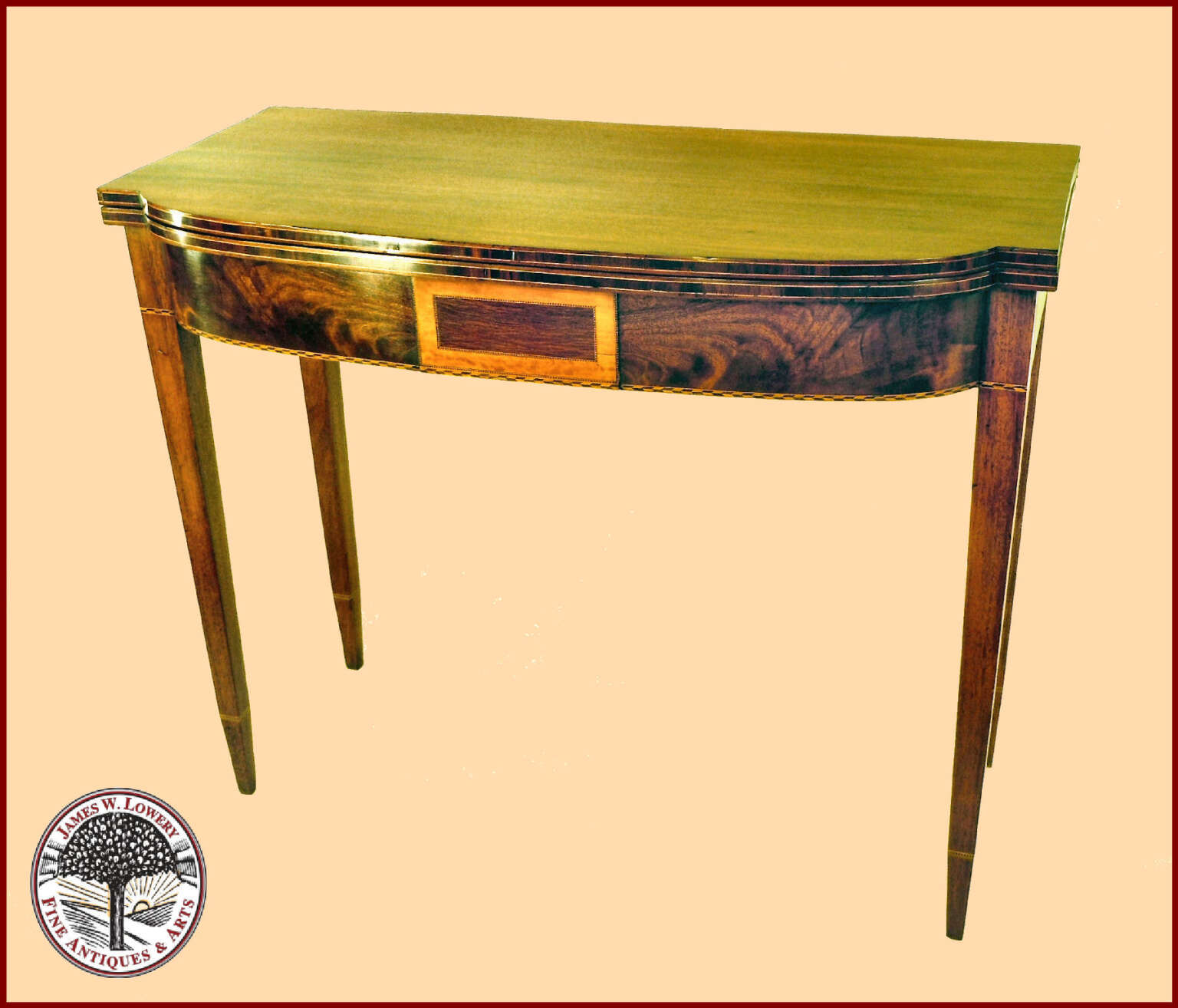 HEPPLEWHITE / FEDERAL INLAID CARD TABLE – American Antiques