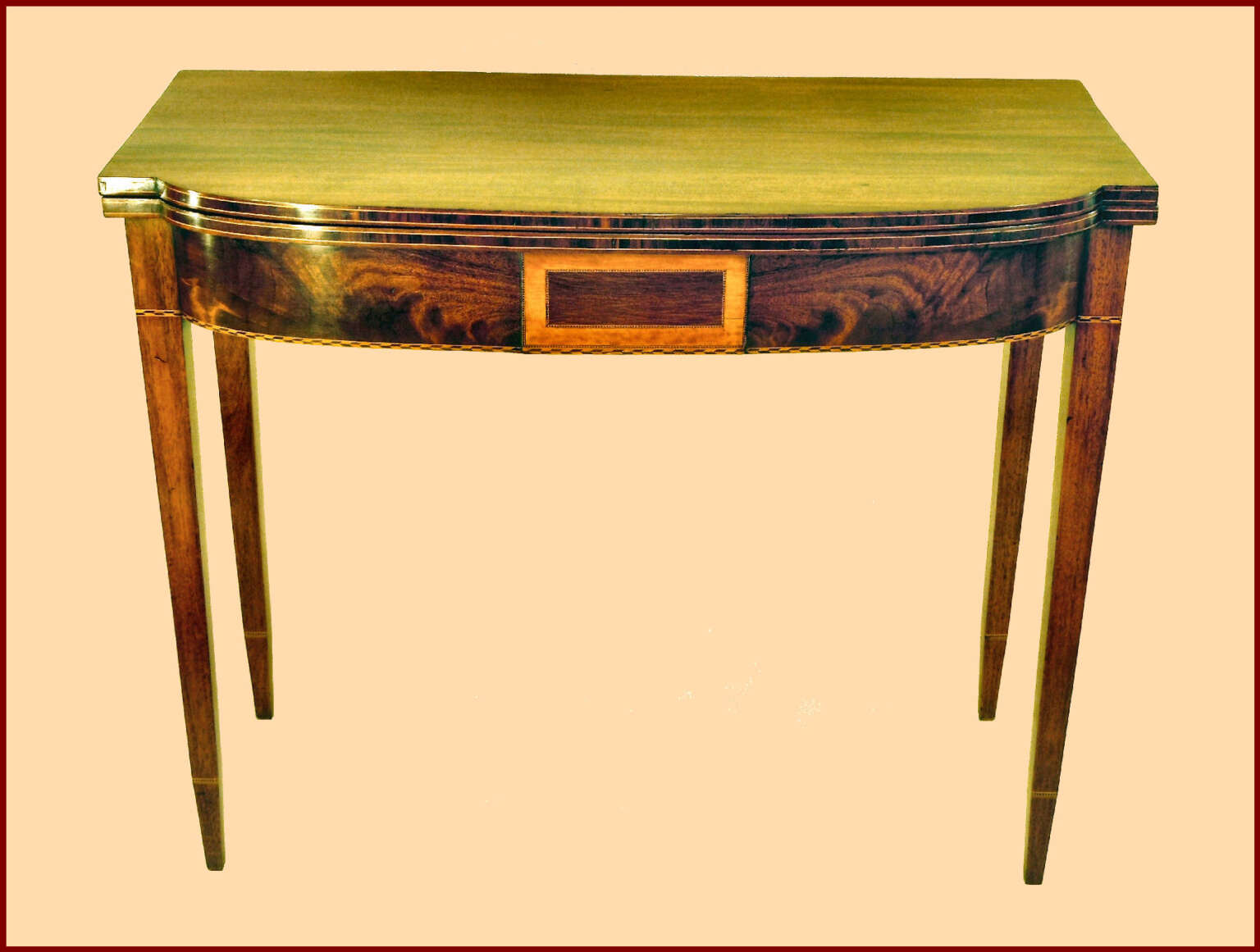 HEPPLEWHITE / FEDERAL INLAID CARD TABLE – American Antiques