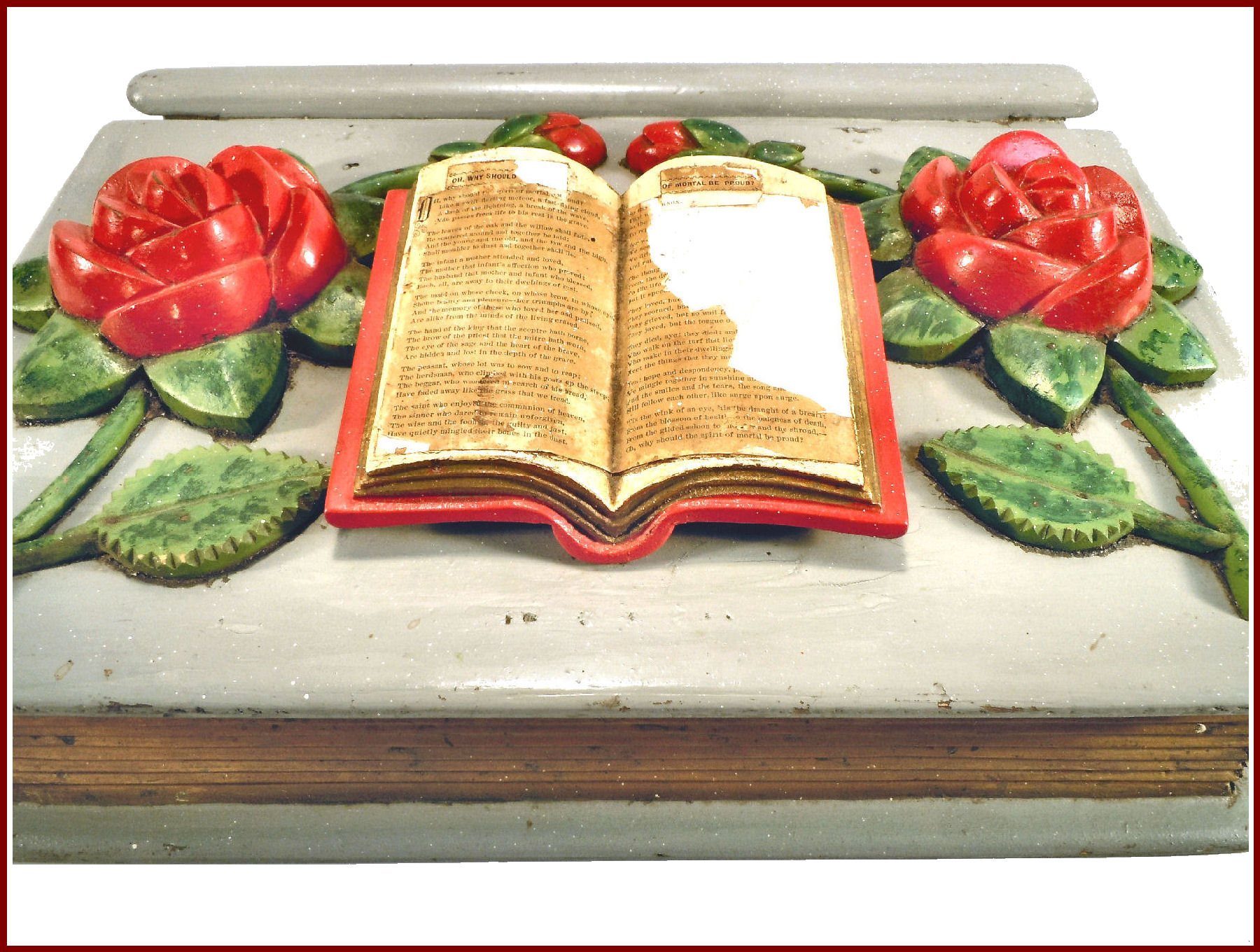 FOLK ART CARVED BIBLE BOX – OTIS FAMILY – American Antiques