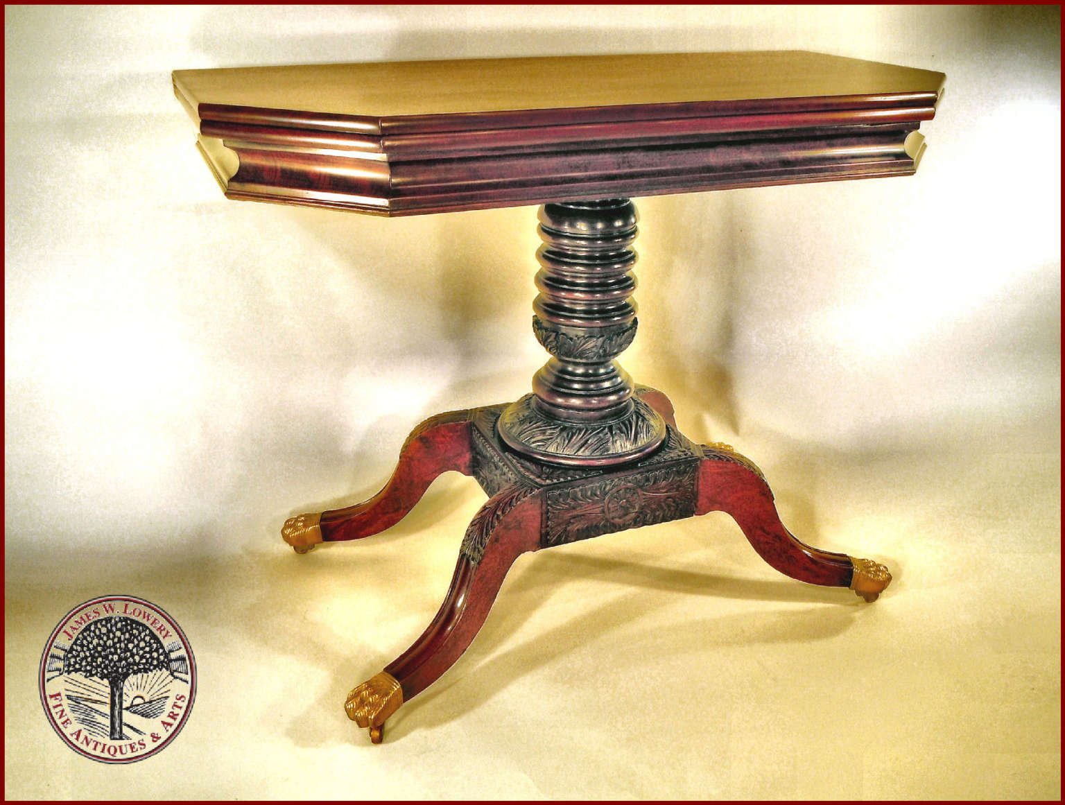 PHILADELPHIA Henry Connelly CLASSICAL CARD TABLE – American Antiques