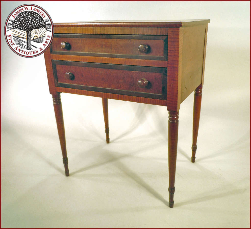 FEDERAL / SHERATON WORK TABLE – American Antiques