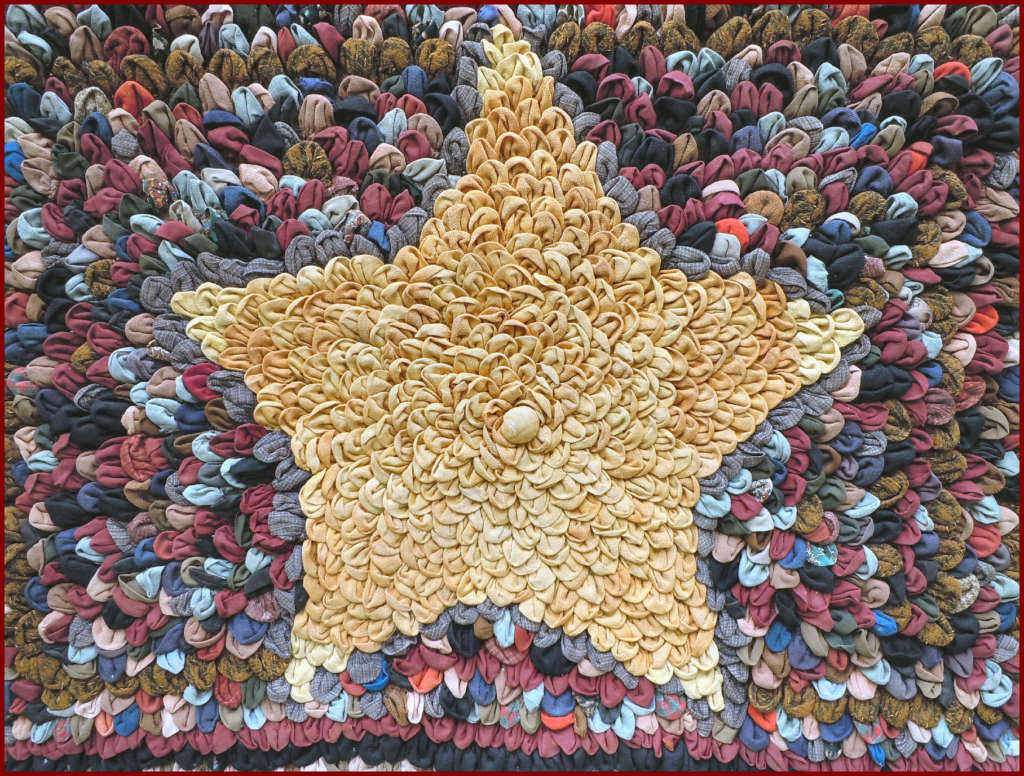 FOLK ART STAR HOOKED RUG – American Antiques