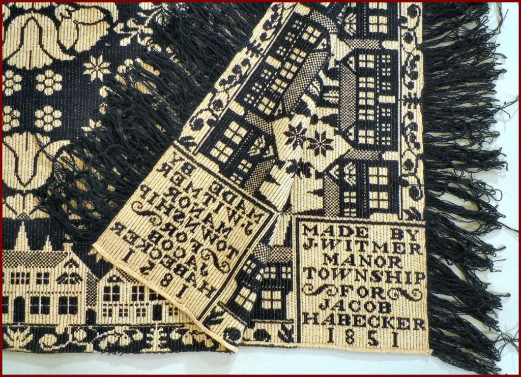 JACOB WITMER – Blue & White COVERLET – American Antiques