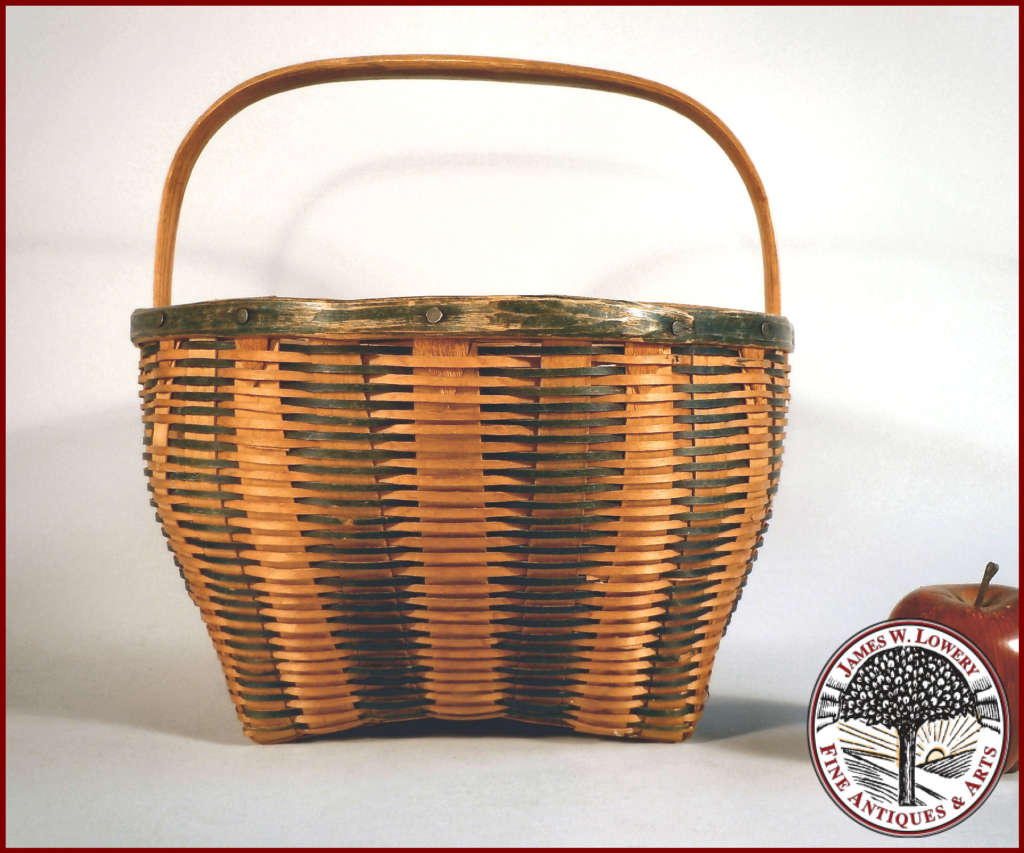 SPLINT BASKET with BLUE – American Antiques