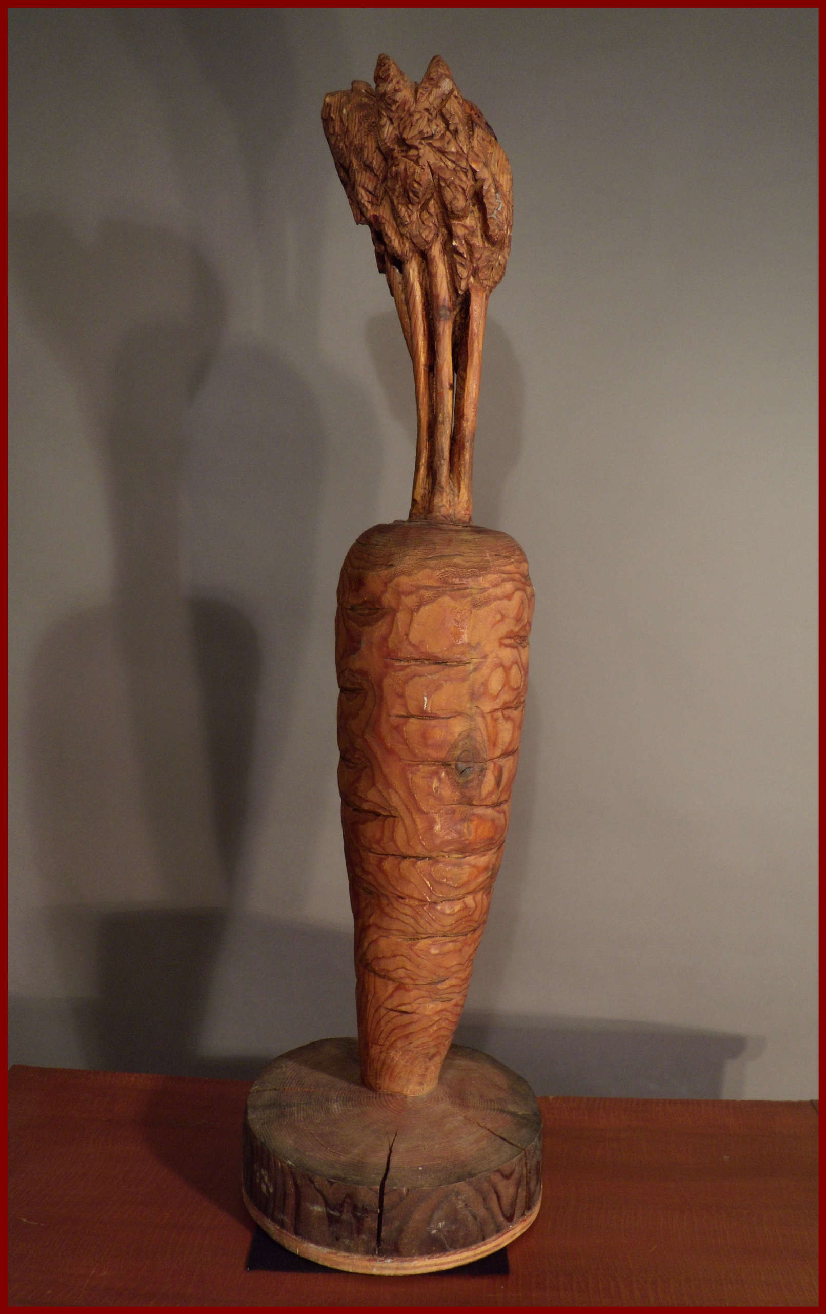 WOODEN FOLK CARVED OVERSIZED CARROT – American Antiques