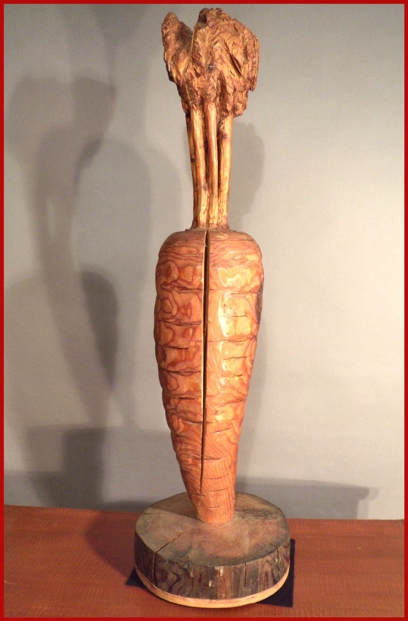 WOODEN FOLK CARVED OVERSIZED CARROT – American Antiques