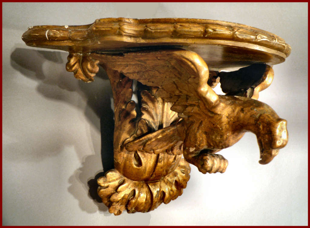 CARVED SPREAD WING EAGLE SHELF – American Antiques