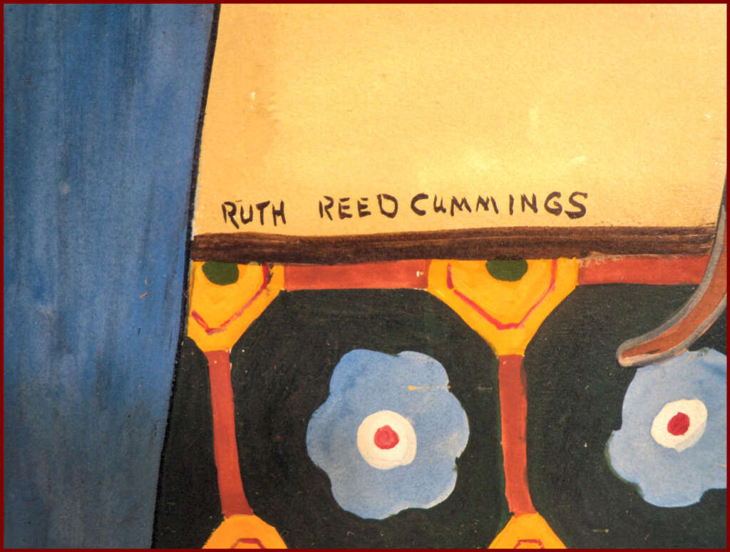 RUTH REED CUMMINGS – FOLK ART PAINTING – American Antiques