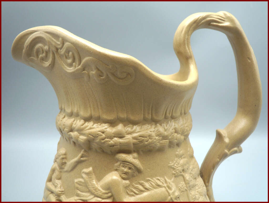 RIDGWAY & CO. RELIEF-MOULDED EARTHENWARE PITCHER – American Antiques