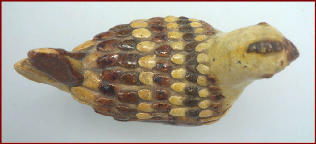 RARE SIGNED and DATED REDWARE BIRD – American Antiques
