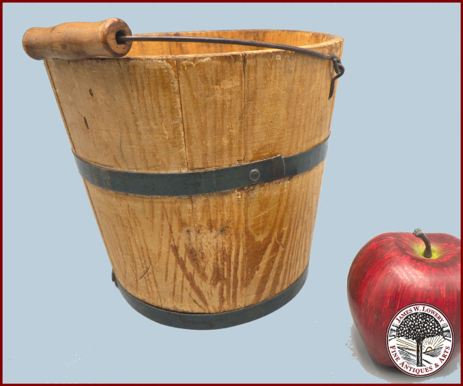 ANTIQUE PAINTED WOODEN BERRY BUCKET / PAIL – American Antiques