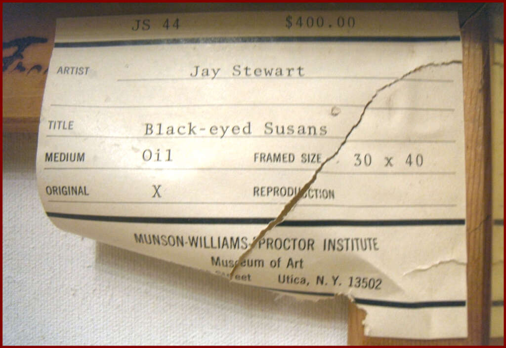 JAY STEWART – PAINTING – Black – Eyed Susans – American Antiques