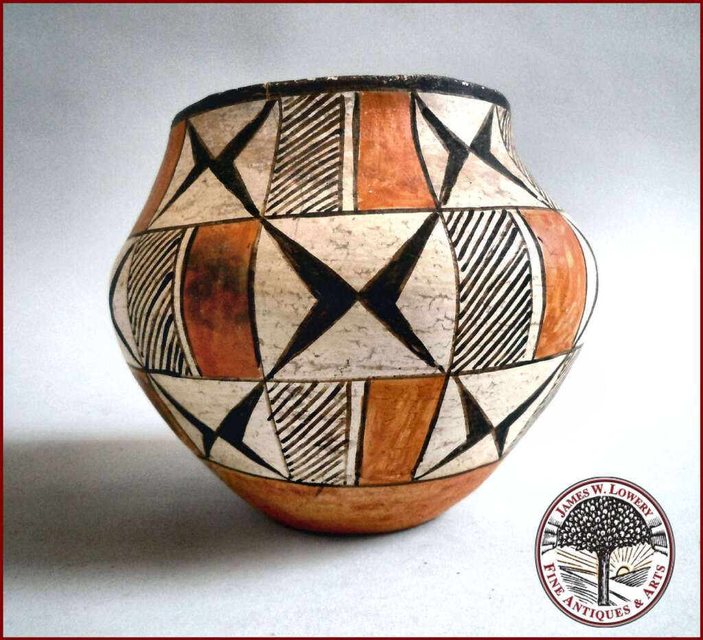 NATIVE AMERICAN – ACOMA POTTERY JAR – American Antiques